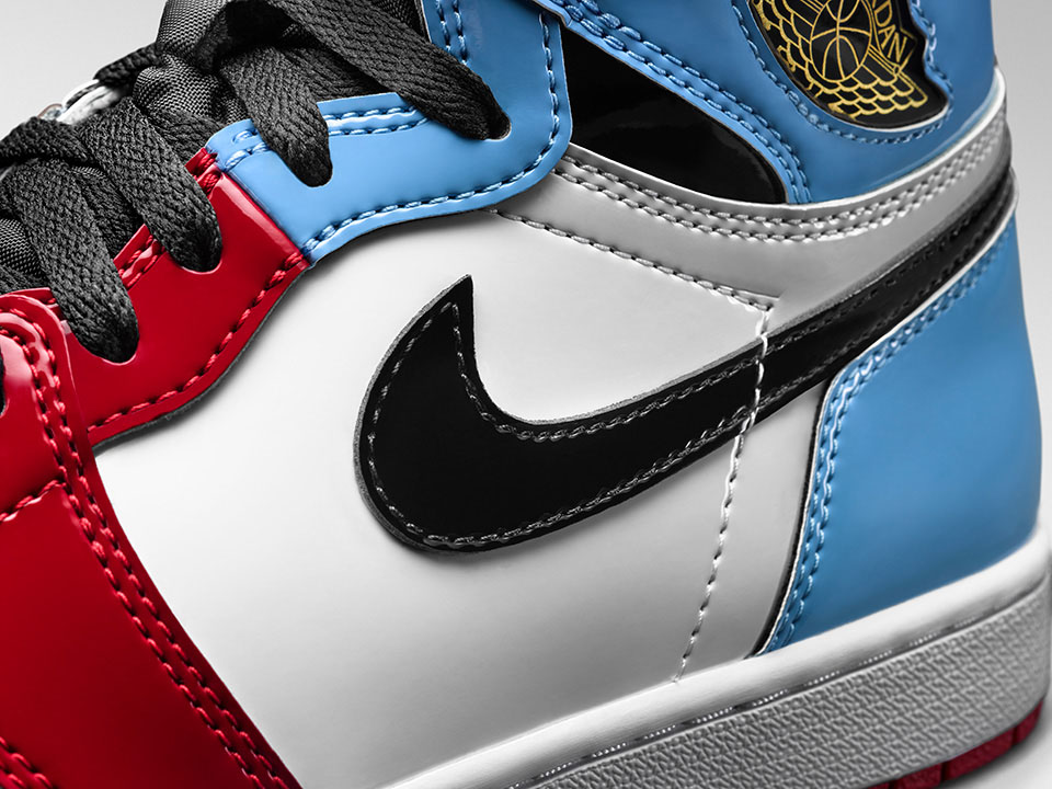 Jordan 1 Retro High OG Fearless White/University Blue/Black/Gym Red - J23